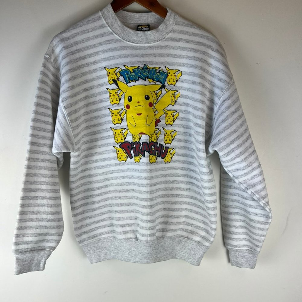 Vintage Pokemon Bootleg Stripe Crewneck - Gem